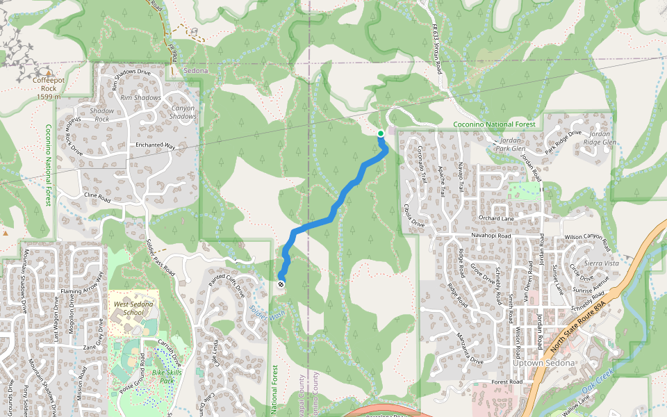 Powerline Plunge #668 in Arizona | Walking Map