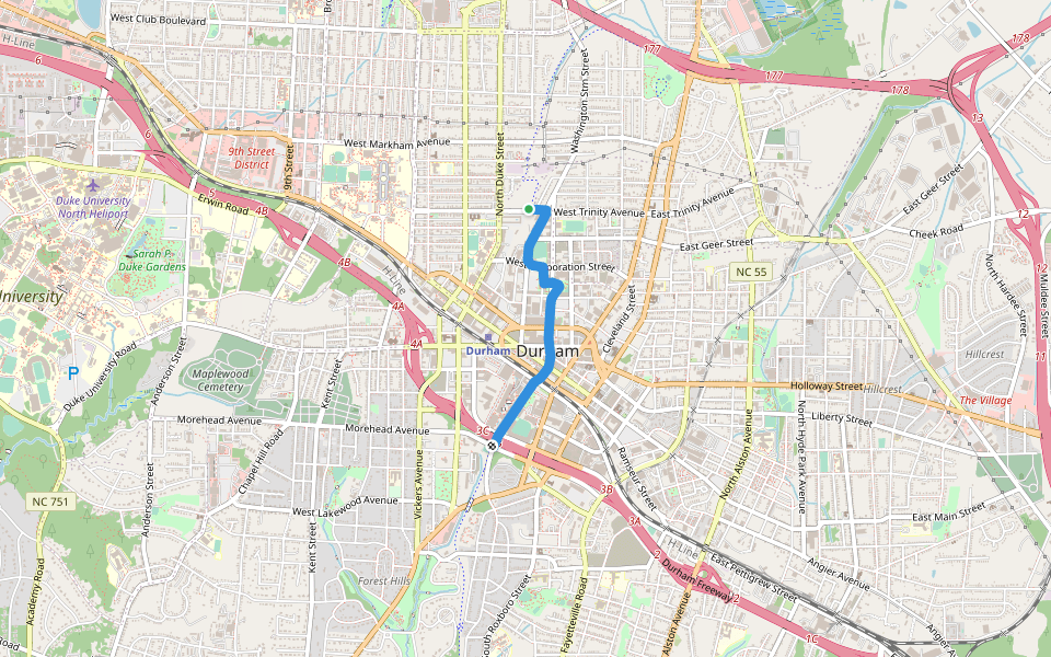 Downtown Trail Hiking - Durham, North Carolina | Pacer