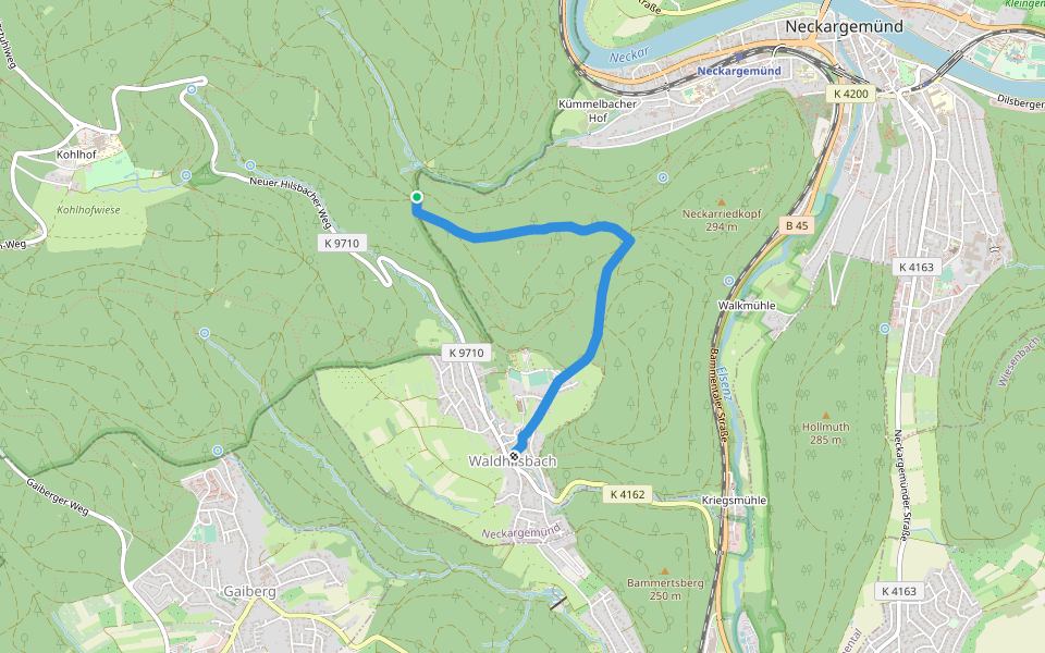 Circular hiking trail Waldhilsbach 10 - Kraussteinweg in Baden ...