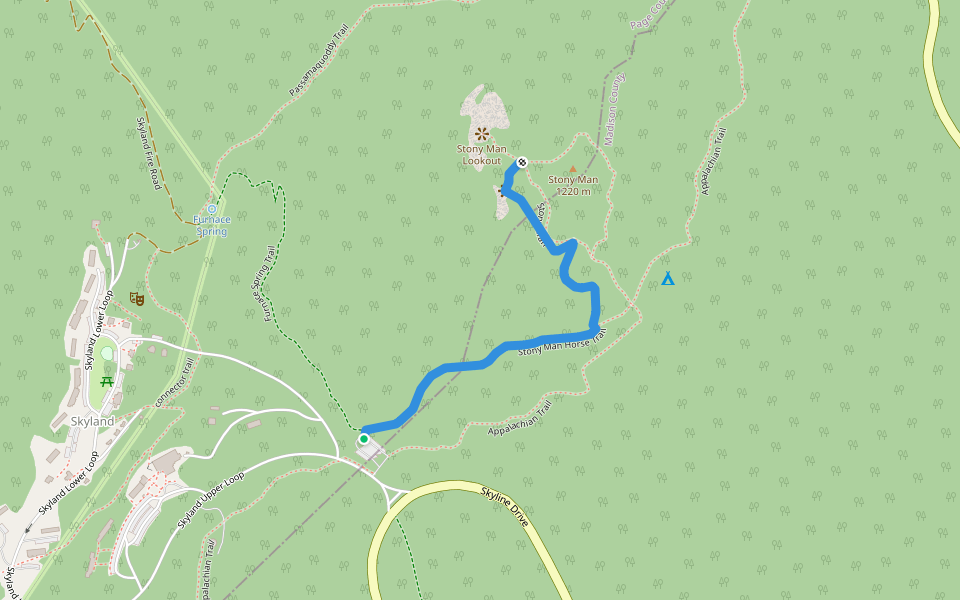 Stony Man Horse Trail in Virginia | Walking Map