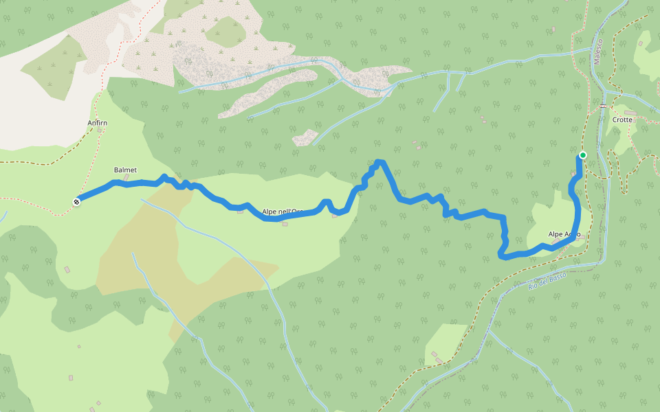 M10a - Alpe Aglio - Balmet | Walking Map