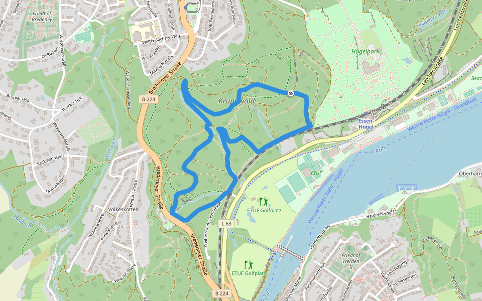 Circular hiking trail Kruppwald A1 in Nordrhein-Westfalen | Walking Map