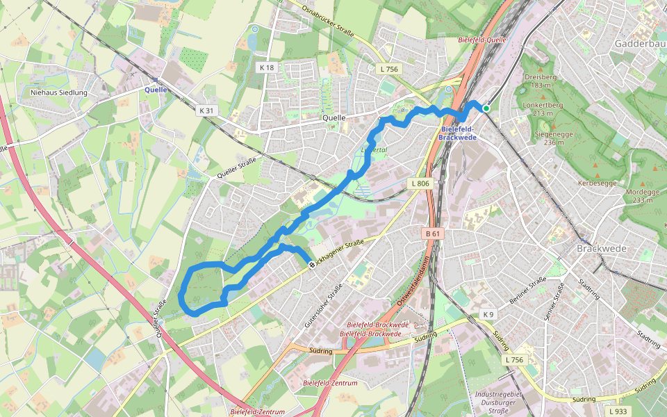 Ems-Lutter-Weg in Nordrhein-Westfalen | Walking Map