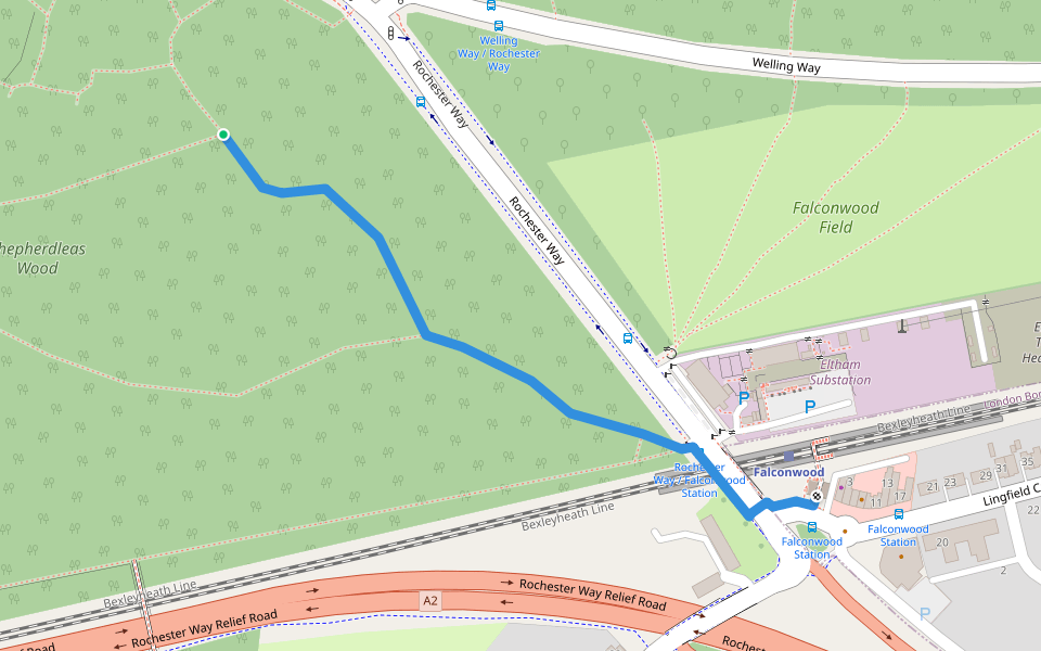 Link to Falconwood station in England | Walking Map