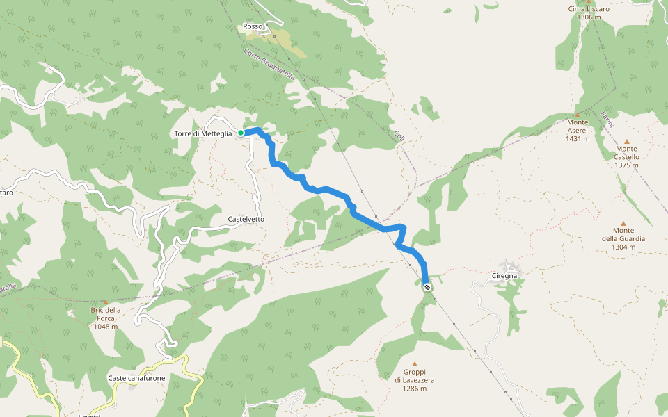 Metteglia - Fontana Marenga - The Curs - Route 001 Hiking Trail ...