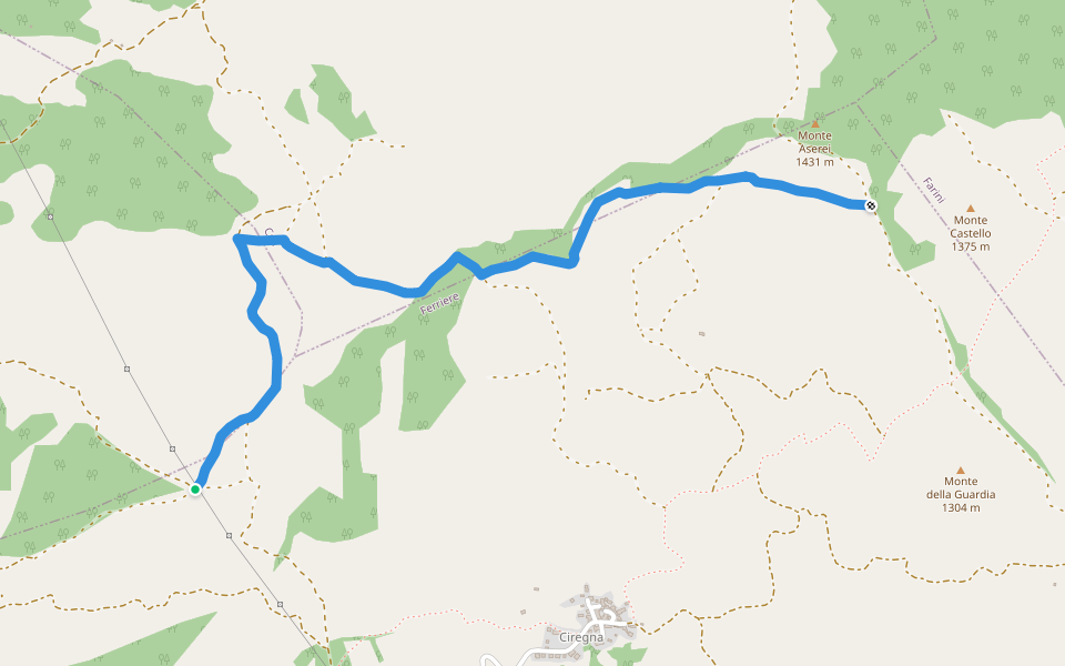 Fontana Marenga - Route 027 southeast slopes of Monte Aserei Hiking ...