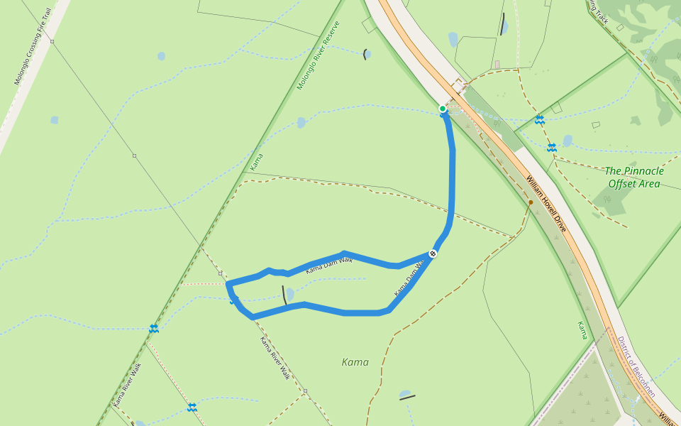 Kama Dam Walk in Australian Capital Territory | Walking Map