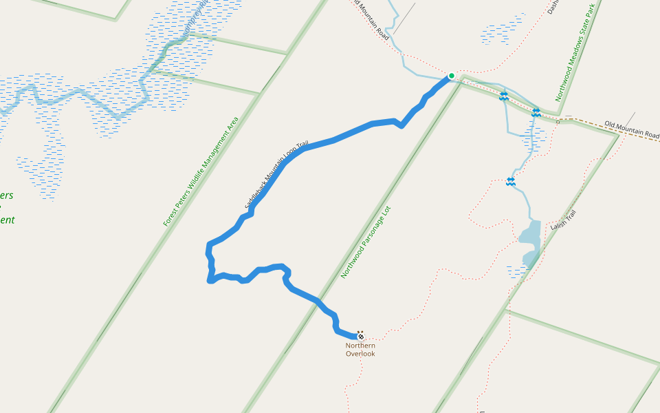 Saddleback Mountain Loop Trail in New Hampshire | Walking Map