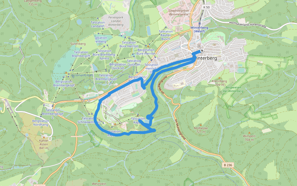 Winterberg circular route W8 Kappe-Silbecke-Weg in Nordrhein-Westfalen ...