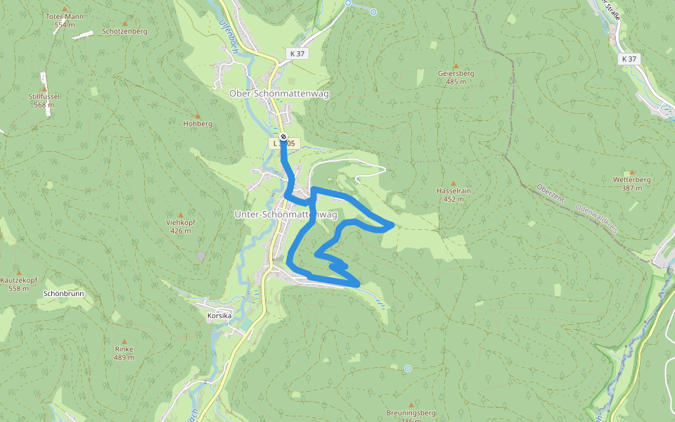 Circular Trail Schönmattenwag 4 Wetschbach Weg In Hessen Walking Map