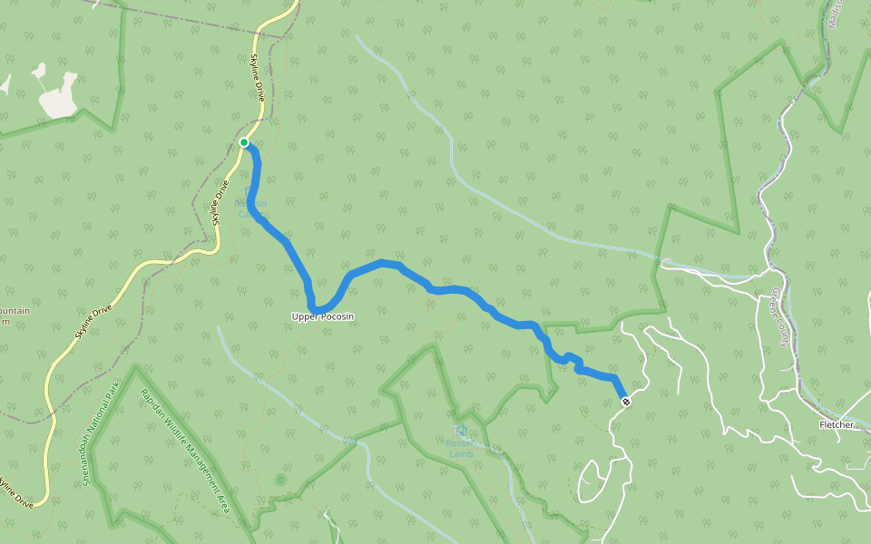 Pocosin Fire Road in Virginia | Walking Map