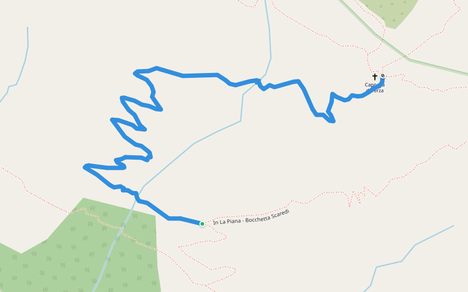 P30a - Junction P30 - Chapel of Terza | Walking Map