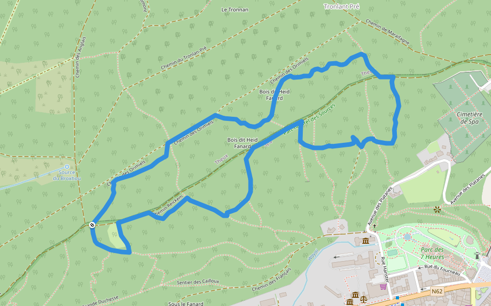 Fitness trail in Région Wallonne | Walking Map