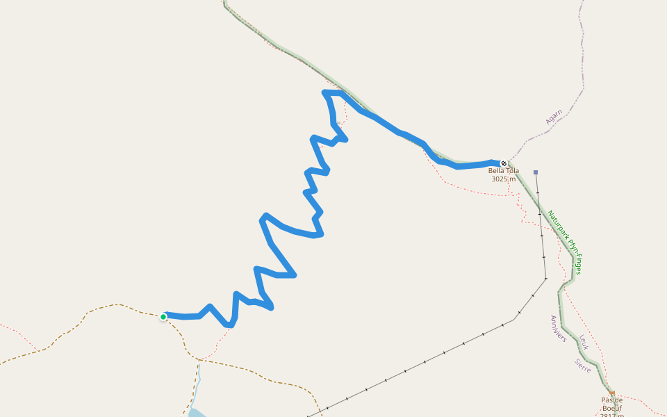Lac de la Bella Tola-Bella Tola in Valais | Walking Map