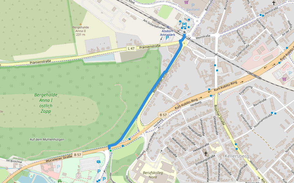 Alsdorf (45) - Alsdorf (46) in Nordrhein-Westfalen | Walking Map