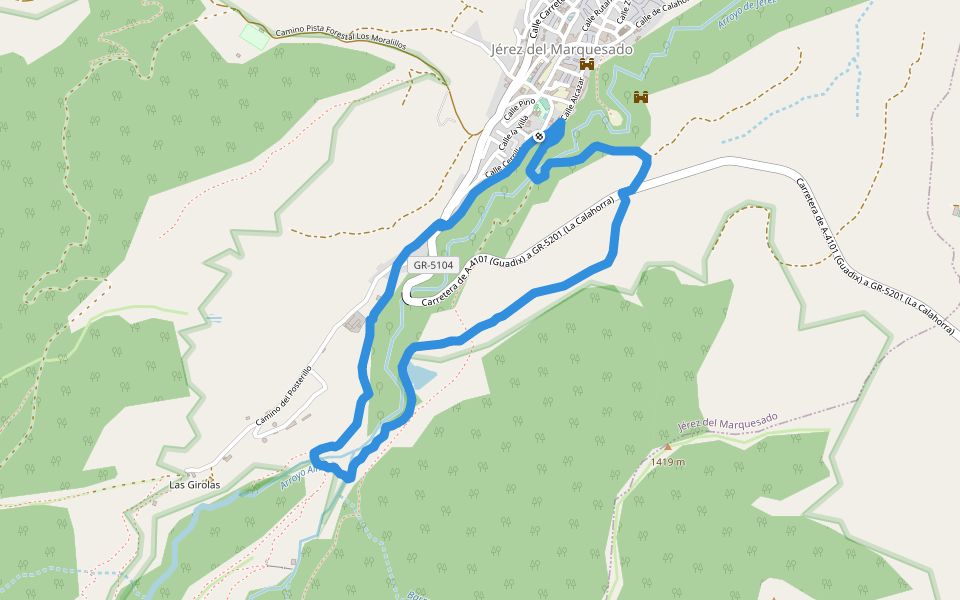 PR-A 158 Jerez – Balsilla del Partidor Wanderweg - Jerez del Marquesado, Andalusien | Pacer