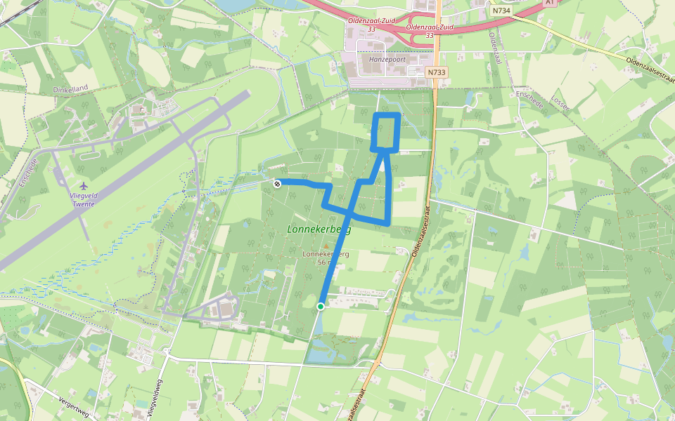 WNW Twente - Doppler/Lonnekerberg - blue route in Overijssel | Walking Map