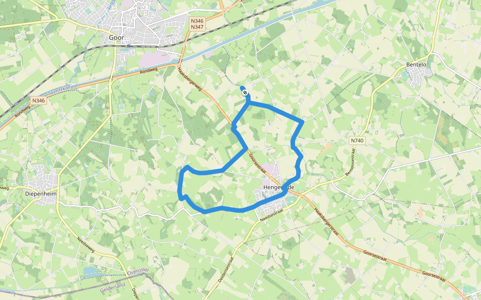 WNW Twente - Hennevelde/Kwartierdorp - green route in Overijssel ...