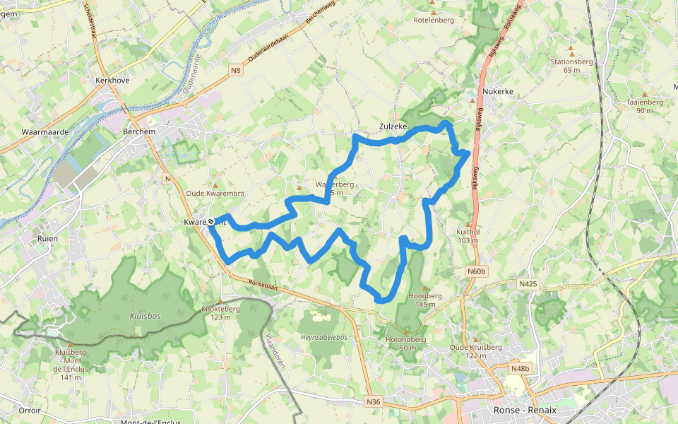 Panoramaroute in Vlaams Gewest | Walking Map