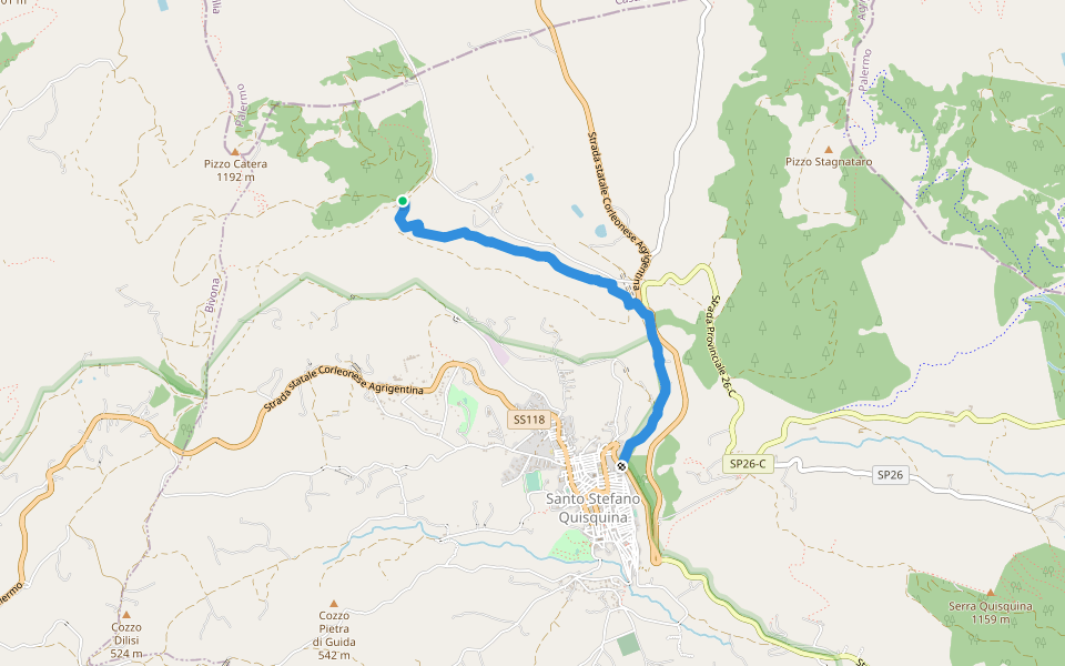 Serra Mannerazze and Portella Cicala | Walking Map