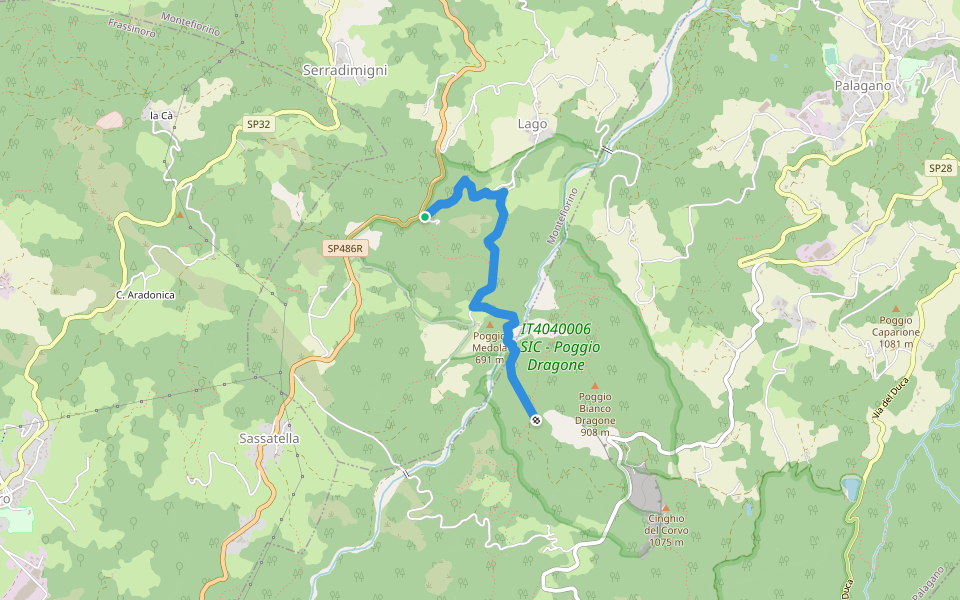 Our Lady of Calvary - Dragone torrent - Route 582 | Walking Map