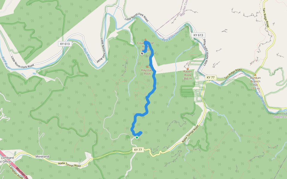 Auxier Ridge Trail #204 in Kentucky | Walking Map