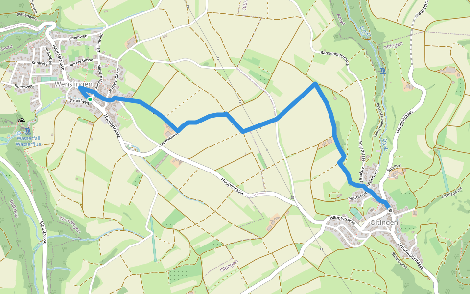 Wenslingen-Oltingen in Basel-Landschaft | Walking Map