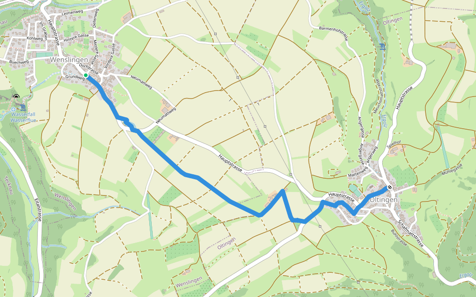 Wenslingen-Oltingen in Basel-Landschaft | Walking Map