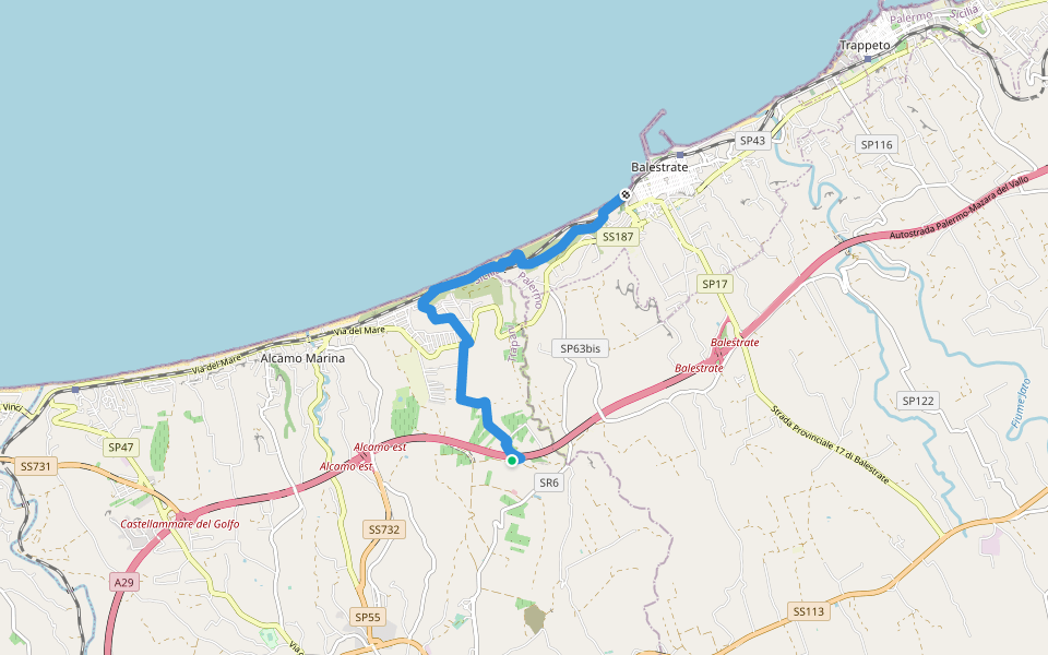 Castle of Calatubo-Geosite of Balestrate | Walking Map