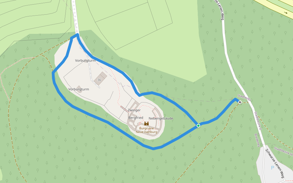 BaldeneySteig Seitenblick Isenburg in Nordrhein-Westfalen | Walking Map