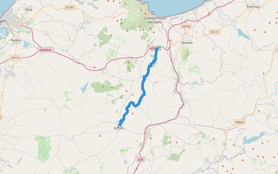 Bagni Bridge - Calatafimi - Salemi | Walking Map