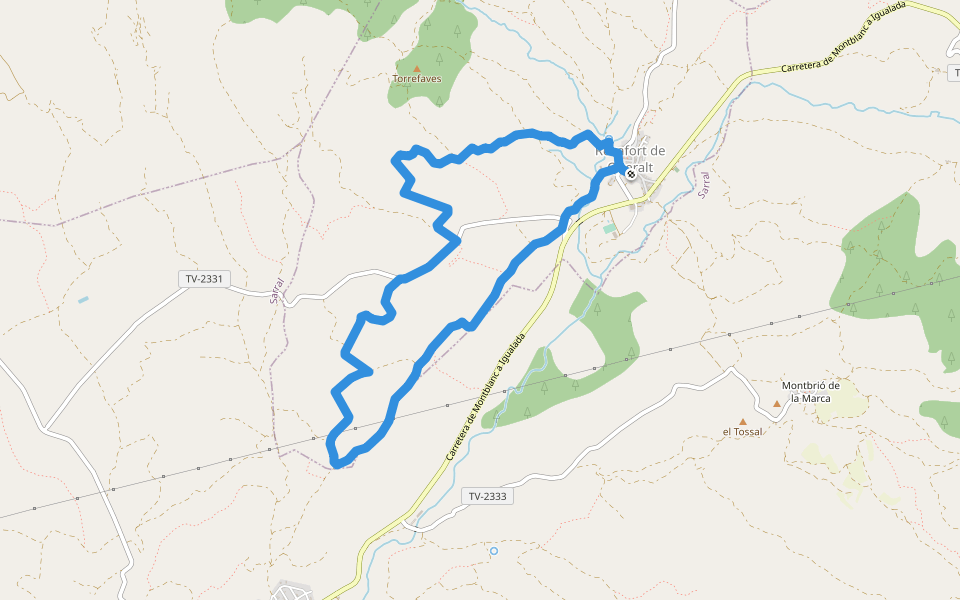 The landmarks of the agricultural fields. Rocafort de Queralt Hiking ...