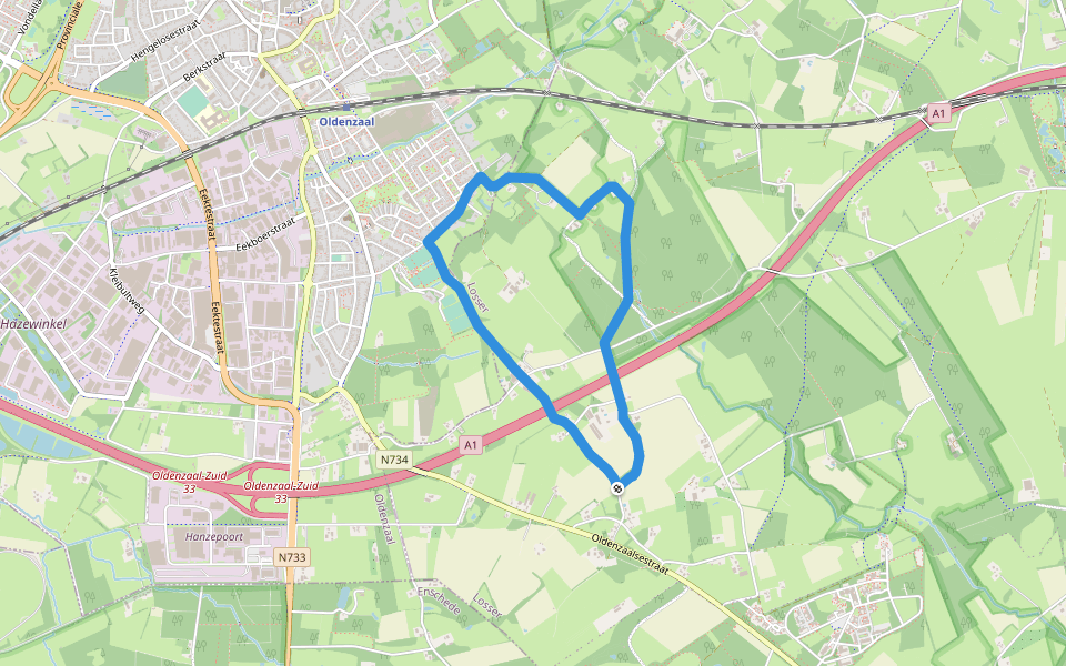 WNW Twente - Boerskotten - green route in Overijssel | Walking Map