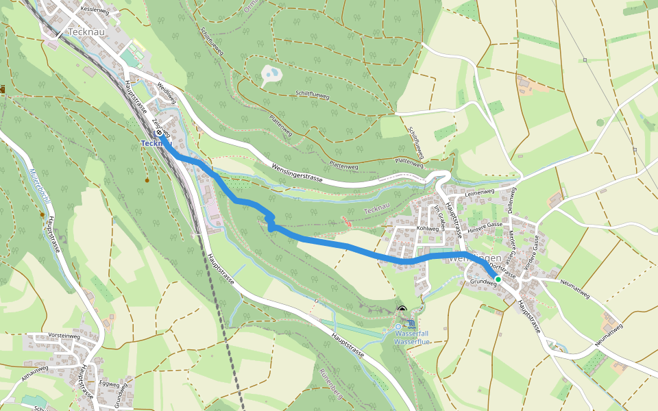 Wenslingen - Tecknau in Basel-Landschaft | Walking Map