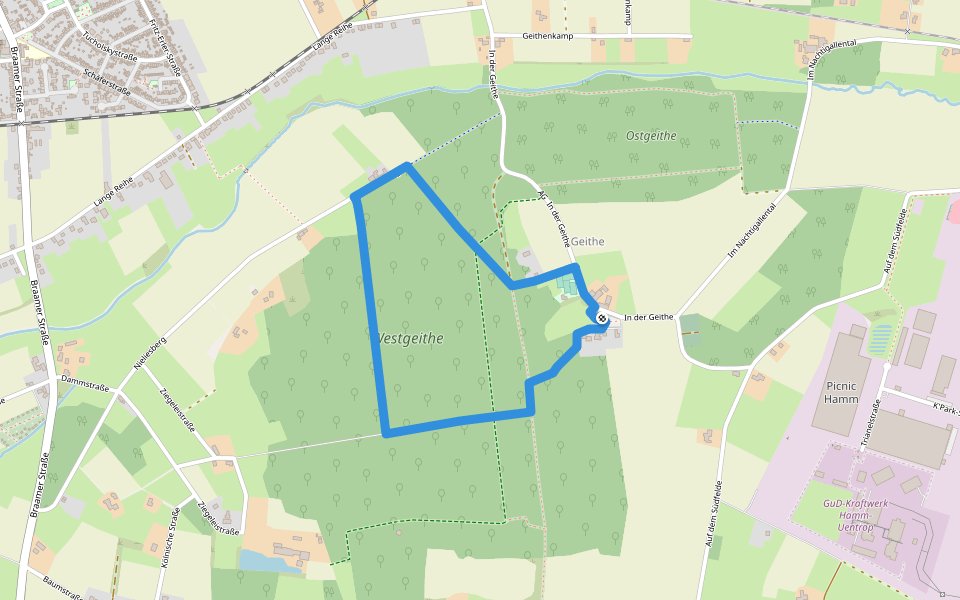 Forest Crossroads of Silence in Nordrhein-Westfalen | Walking Map