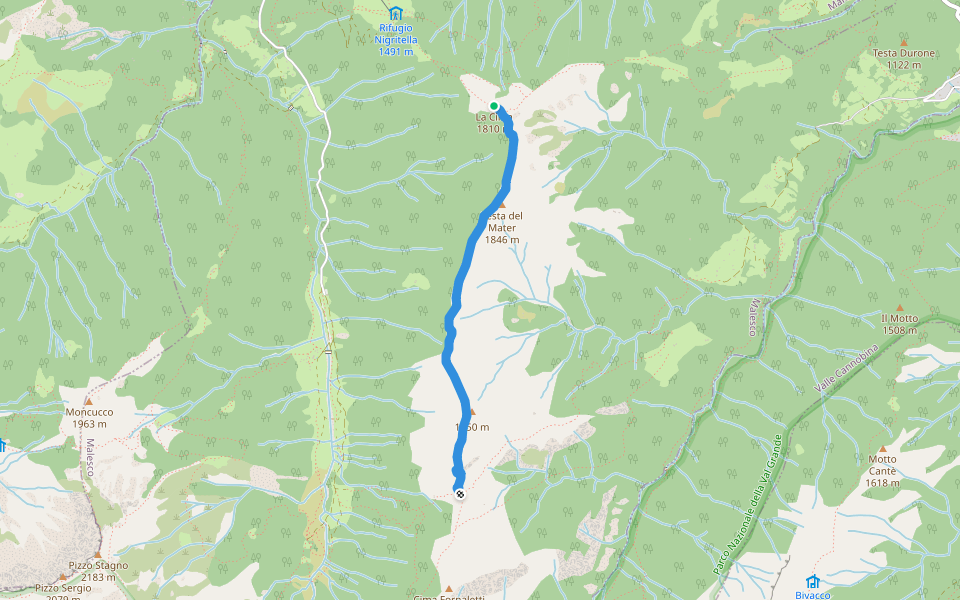 S31a - La Cima - Forcola Pass | Walking Map