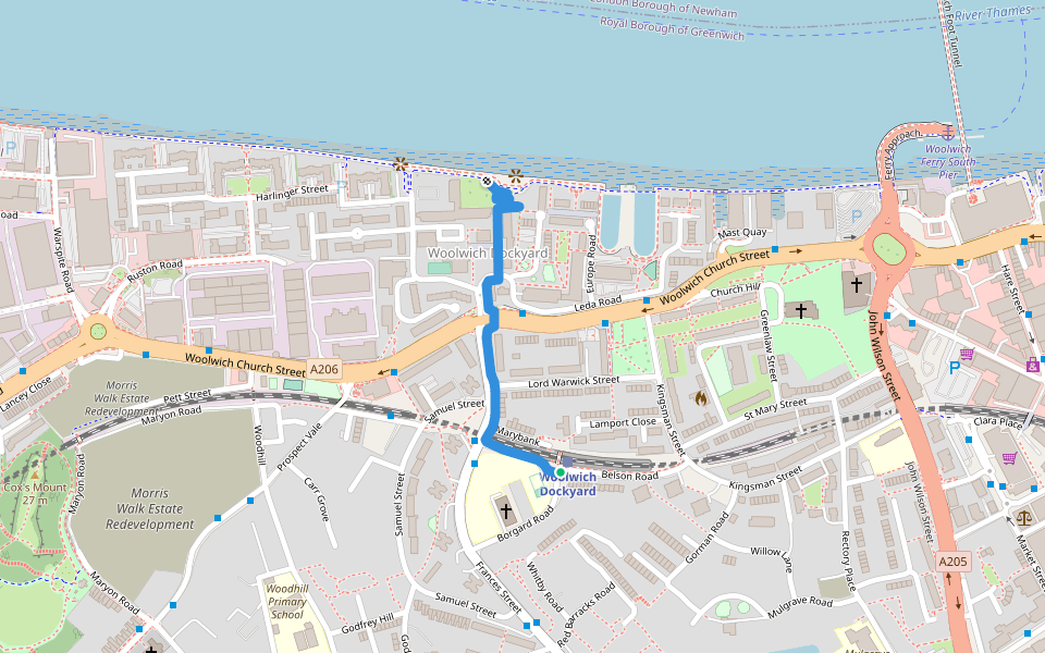 Capital Ring link to Woolwich Dockyard station Walking And Running ...