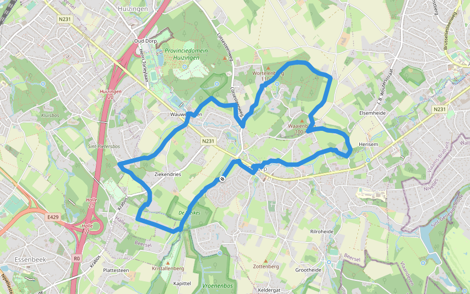 Village walk in Vlaams Gewest | Walking Map