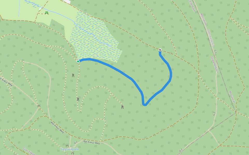Connection route Gasellenbach GV in Hessen | Walking Map