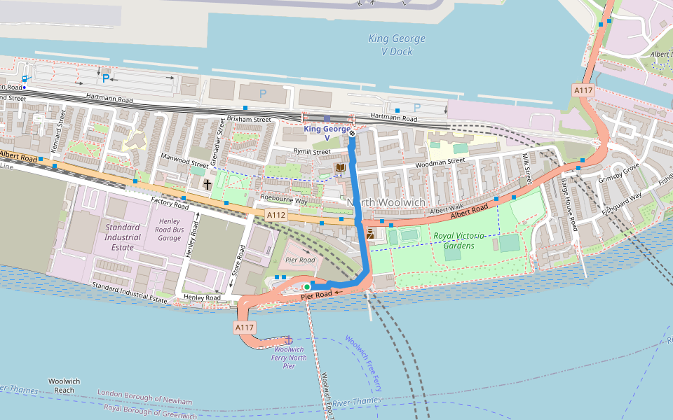 Capital Ring link to King George V DLR in England | Walking Map