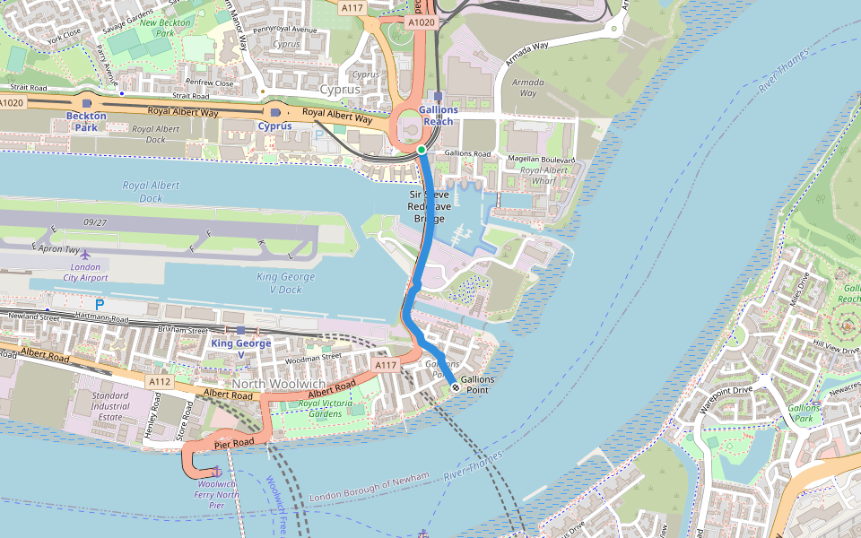 Capital Ring Section 15 (Alternate route avoiding locks) in England ...