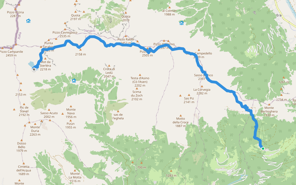 High Via del Lario - Stage 1 | Walking Map