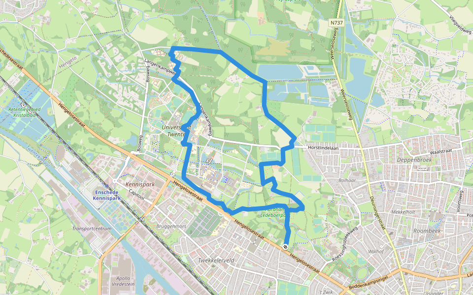 WNW Twente - Ledeboerpark - orange route in Overijssel | Walking Map