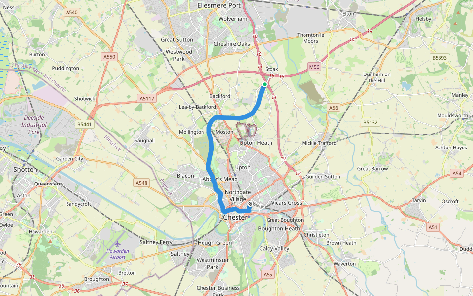 North Cheshire Way (Chester Spur) | Walking Map