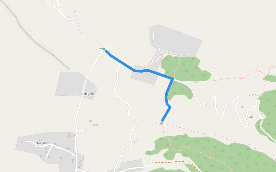 Vrbanj - Subra in Herceg Novi Municipality | Walking Map