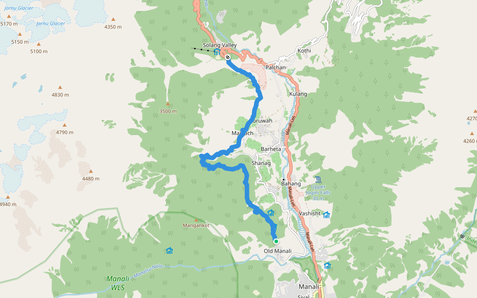 Old Manali to Solang traverse Hiking Trail - Himachal Pradesh | Pacer