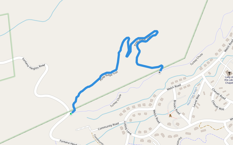 Sentier Piney Ridge Sentier de randonnée - Barrage de Fontana, Caroline ...