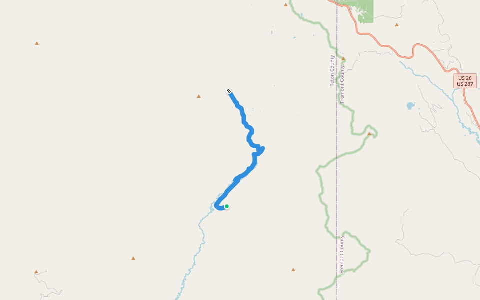 Sheridan - Two Ocean - Togwotee CDT Alternate in Wyoming | Walking Map