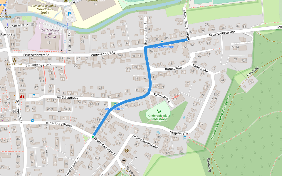 Lahr Heidenburgstraße - Lahr Klostermattenweg in Baden-Württemberg ...