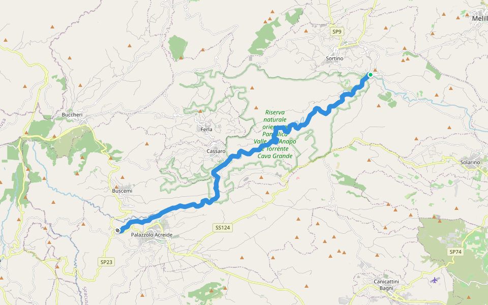 Anapo Valley from Fusco to Buscemi station Hiking Trail - Sicilia | Pacer